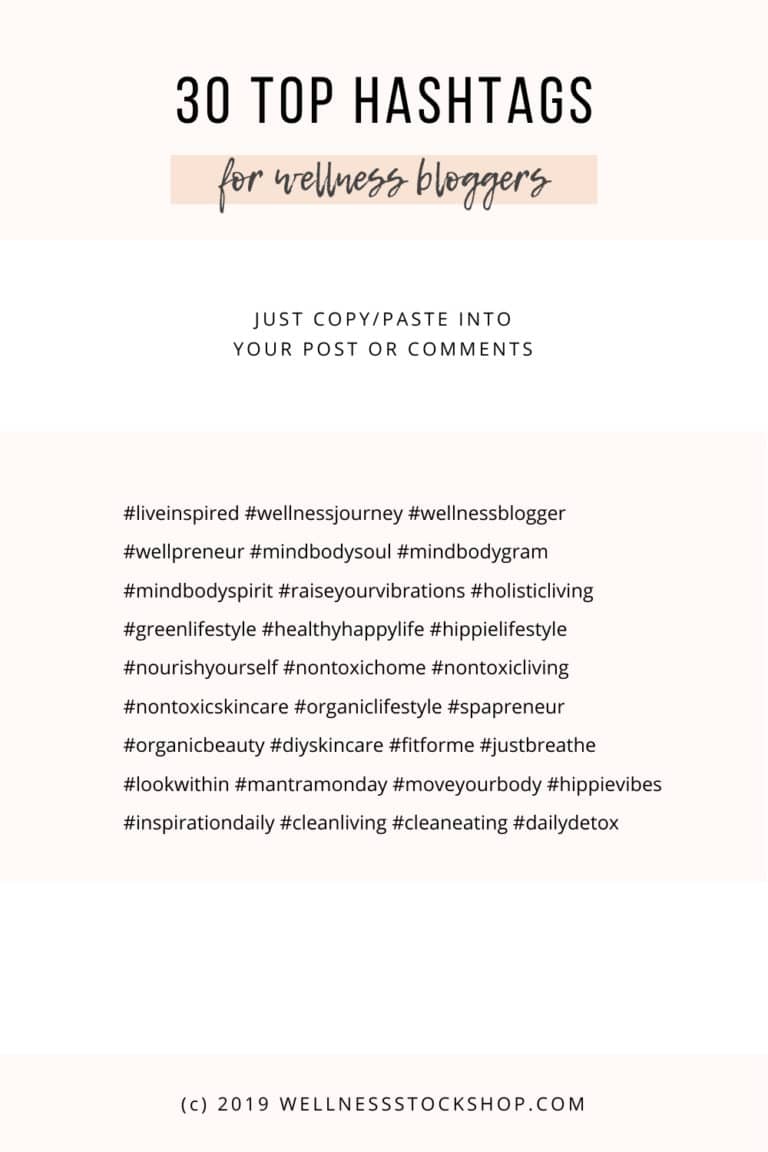 Top 30 Instagram Hashtags for Wellness Bloggers
